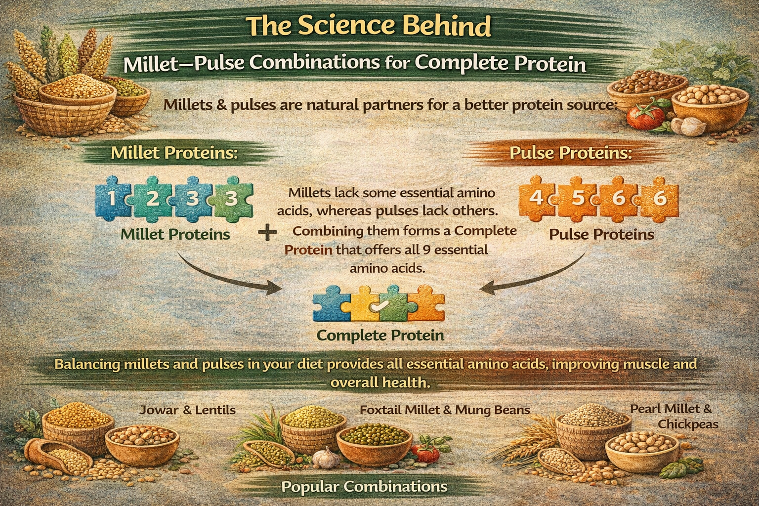 The Science Behind Millet–Pulse Combinations for Complete Protein ...